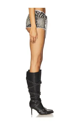 JADED LONDON Lace Up Denim Shorts