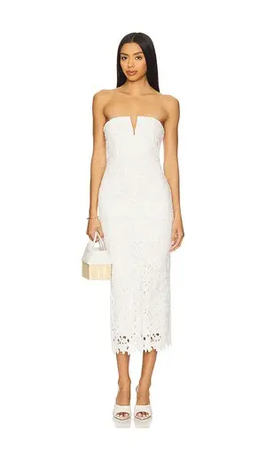 MORE TO COME Scarlett Midi Dress - White