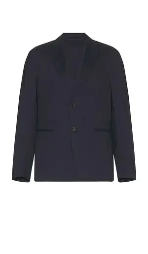 Theory Stretch Linen Clinton Blazer In Navy - Eclipse