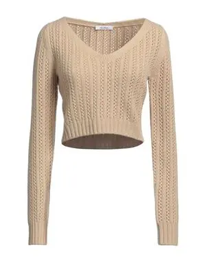 Max Mara Cable-knit Wool-cashmere Cropped Sweater - Beige
