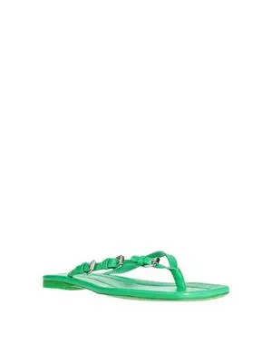 By Far Leather Thong Sandals With Appliqués