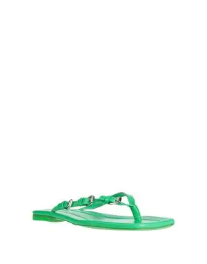 By Far Leather Thong Sandals With Appliqués