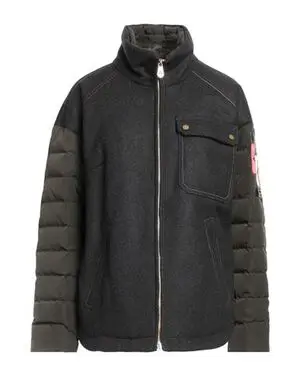 Peuterey Puffer Jacket In Wool Blend - Charcoal
