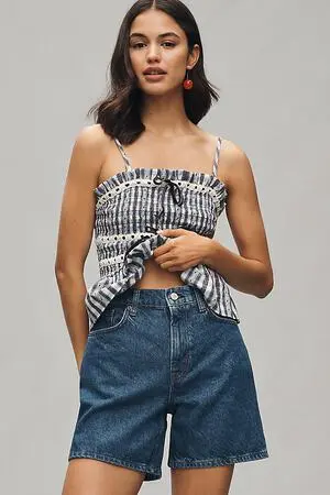 REFORMATION Raye Mid-rise Relaxed Denim Shorts - Cleary