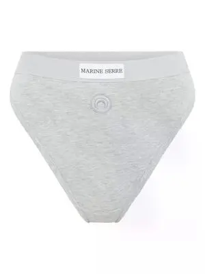 MARINE SERRE Moon-logo Jersey Briefs - Grey
