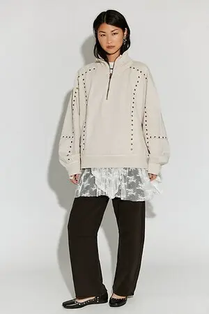 Free People We The Free Star-studded Pullover - Tofu