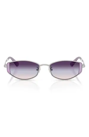 SWAROVSKI 53mm Oval Sunglasses - Silver/brown/blue/violet
