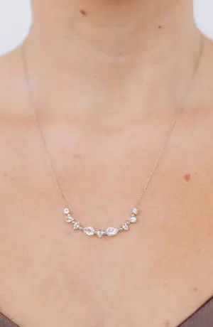 Anzie Mélia Gem Bar Necklace - Clear