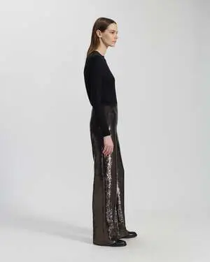 Veronica De Piante Lexi Sequin Trousers - Chocolate
