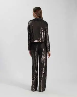 Veronica De Piante Inés Sequin Jacket - Brown