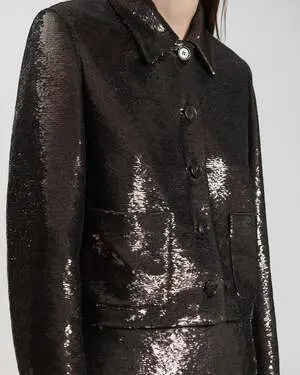 Veronica De Piante Inés Sequin Jacket - Brown