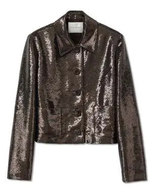 Veronica De Piante Inés Sequin Jacket - Brown