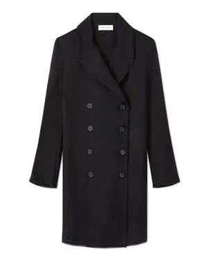 Veronica De Piante Lucas Coat In Georgette - Black