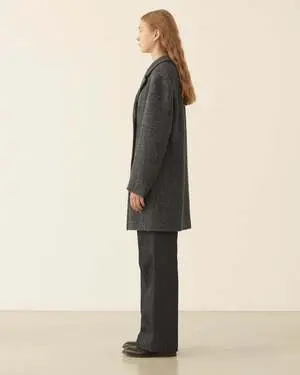 Veronica De Piante Lucas Wool Linen Coat - Gray