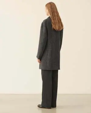 Veronica De Piante Lucas Wool Linen Coat - Gray