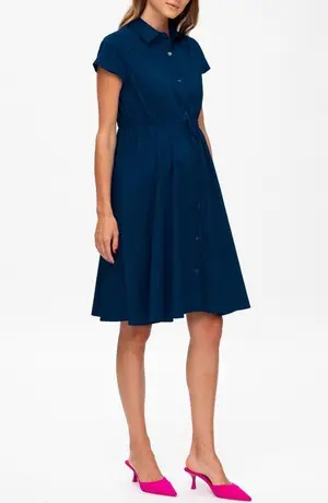 PIETRO BRUNELLI Button-down Maternity Shirtdress - Blue