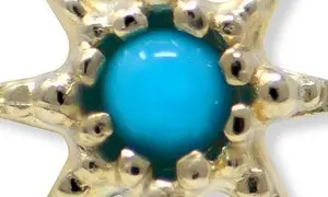 Anzie Micro Turquoise Starburst Single Stud Earring