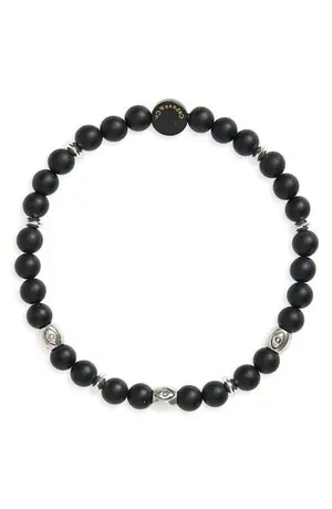 Caputo & Co Trinity Evil Eye Beaded Bracelet