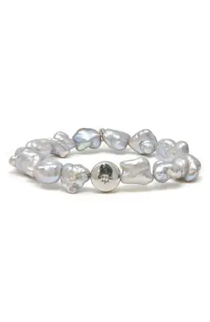 Anzie Boheme Baroque Stretch Bracelet - Silver