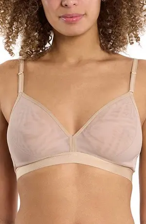Hanky Panky Mesh Wireless Bra - Chai