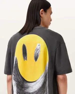 ALLSAINTS Party Wave Oversized T-shirt - Black