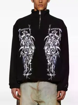 WARREN LOTAS Embroidered Half-zip Sweatshirt