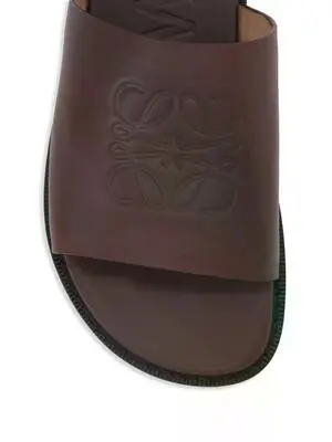 Loewe Anagram Flex Slides - Brown