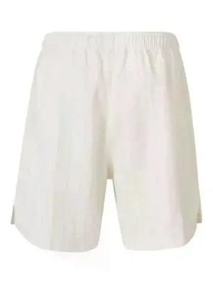 WALES BONNER Striped Linen Shorts - White