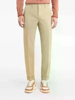 FAY Stretch-cotton Cropped Trousers