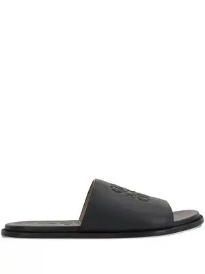 Loewe Anagram Flex Slides - Black