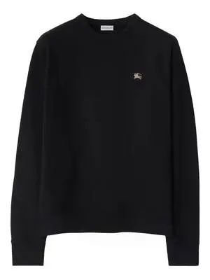 Burberry Knight Stamp Cotton Sweatshirt - Black
