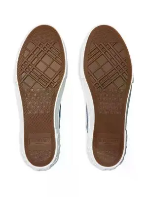 Burberry Checked Low-top Sneakers - Blue
