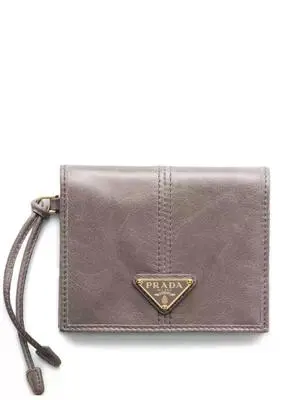 Prada Small Logo-detail Wallet - Grey