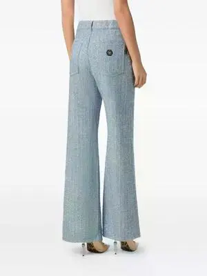 Philipp Plein Tweed Wide-leg Jeans