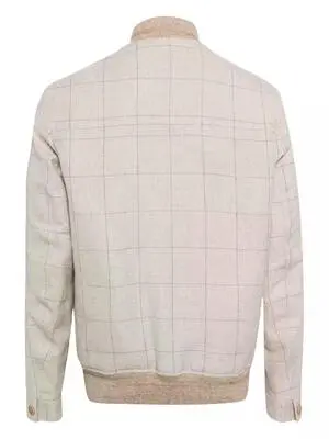 Luciano Barbera Check-pattern Bomber Jacket