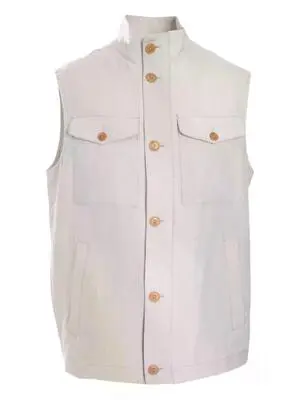 Luciano Barbera Linen Gilet