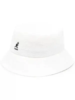 KANGOL Logo-embroidered Bucket Hat - White