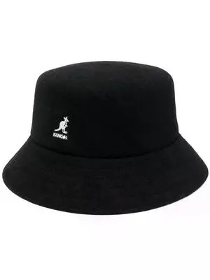 KANGOL Logo-patch Bucket Hat - Black