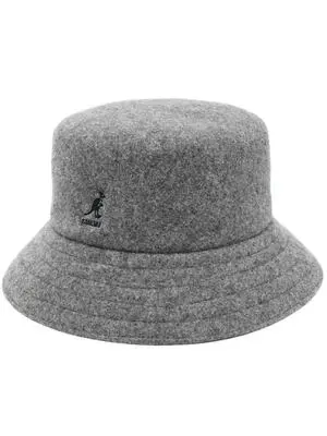 KANGOL Logo-patch Bucket Hat - Grey