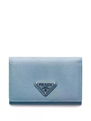 Prada Saffiano Leather Cardholder - Blue