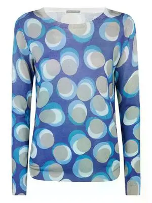 IN BED WITH YOU Geometric Print Jumper - Blue