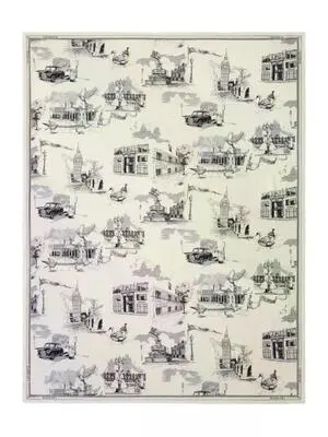 Burberry London Landmarks Wool Silk Scarf - Neutrals