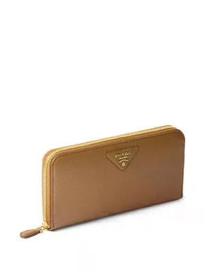 Prada Large Zip-around Wallet - Brown