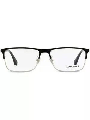 LONGINES Rectangle-frame Optical Glasses - Black