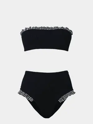 Hunza G Peggy Bikini Black Gingham