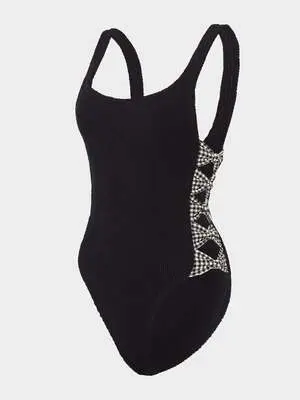 Hunza G Tiffany One-piece Swimsuit - Gingham Black