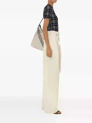 Burberry Gabardine Belted Trousers
