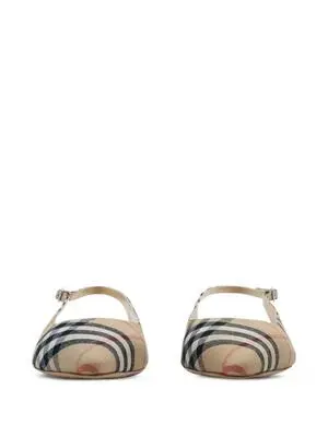 Burberry Checked Ballet Flats - Neutrals