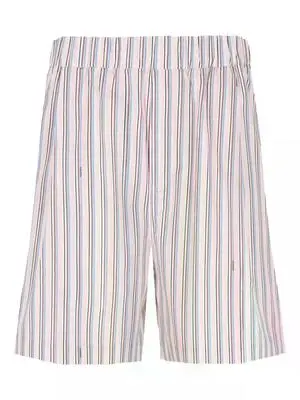 LANEUS Striped Bermuda Shorts - Pink