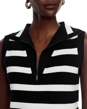 SIONI Sleeveless Striped Sweater